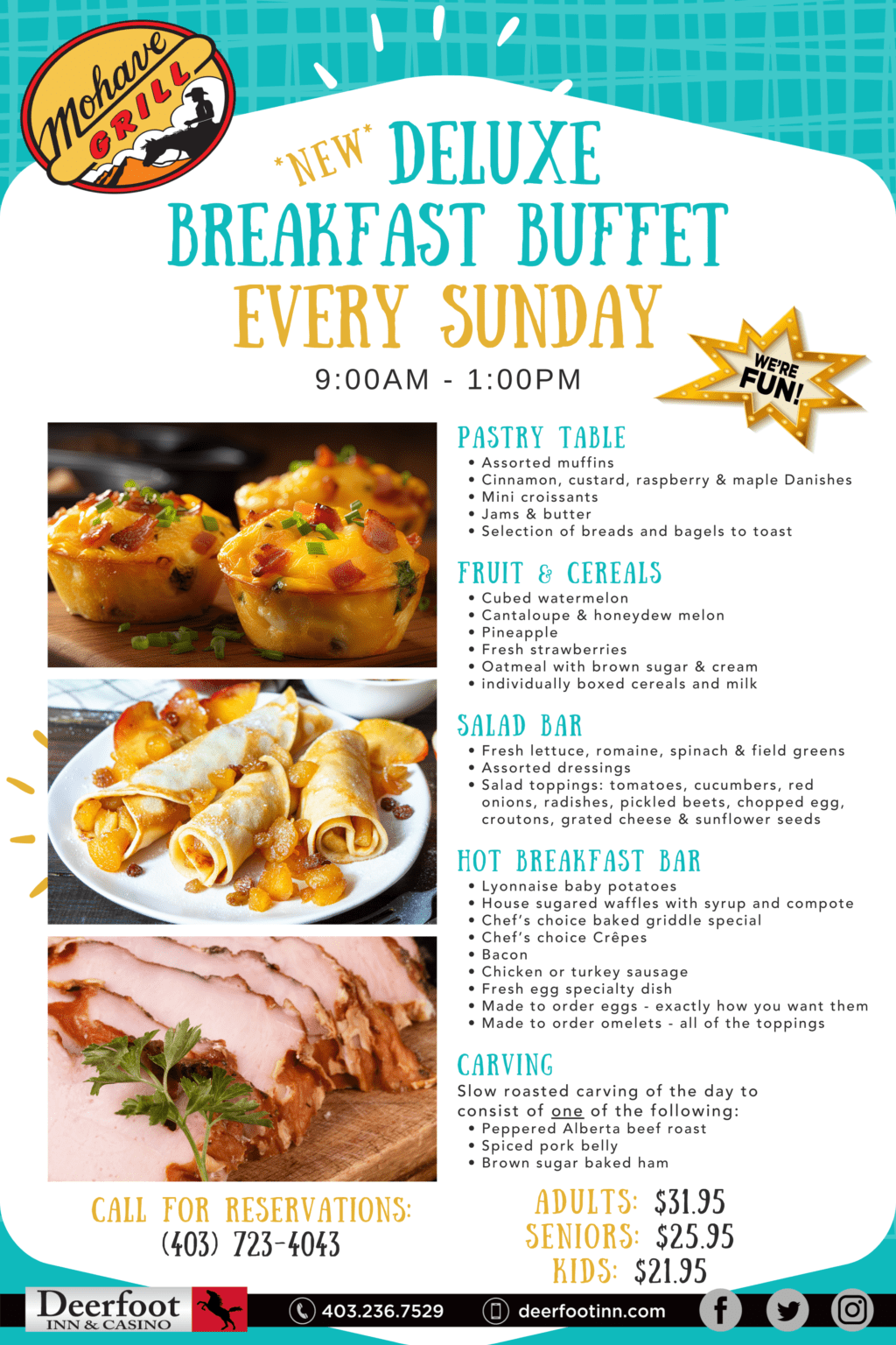 Deluxe Sunday Breakfast Buffet - Deerfoot Inn & Casino
